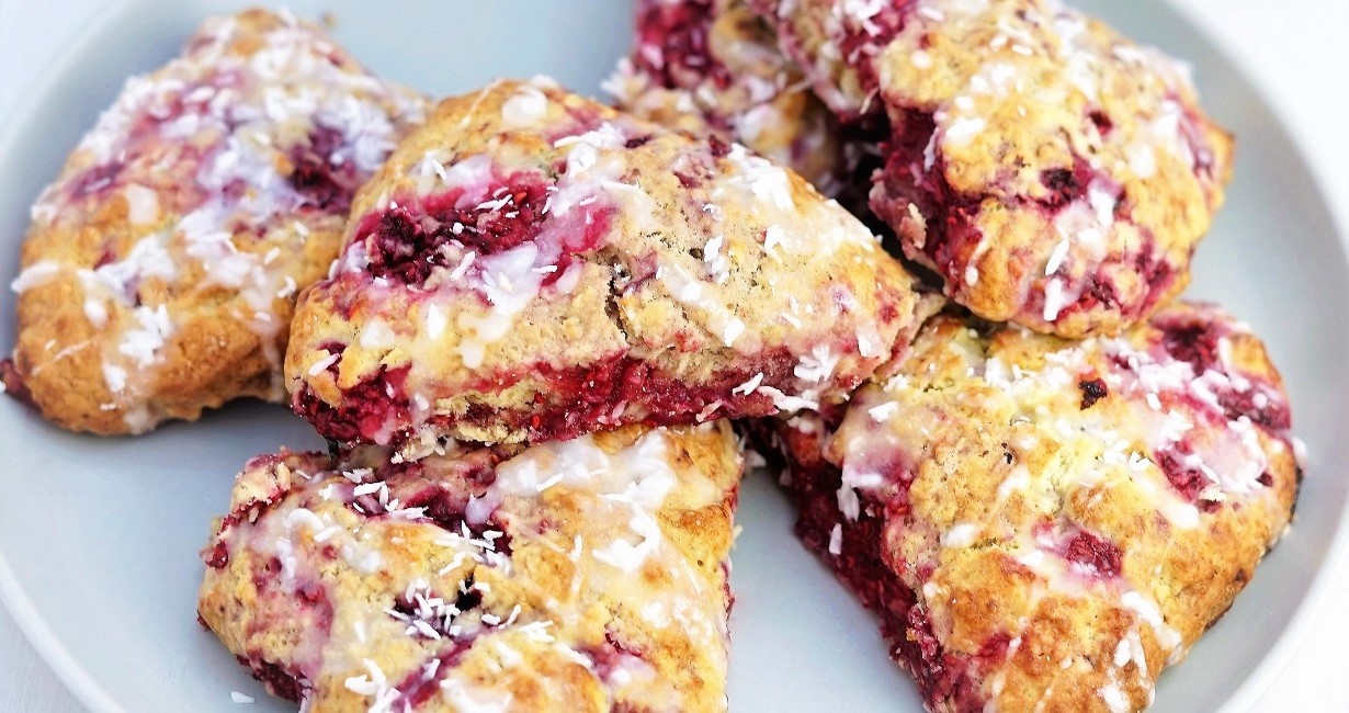 Raspberry & Coconut Scones | Recipes | Moorlands Eater