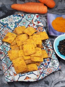 Carrot, Turmeric & Black Pepper Crackers | Moorlands Eater