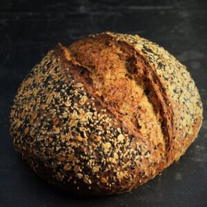Multigrain Seeded Bread (no knead, overnight recipe)